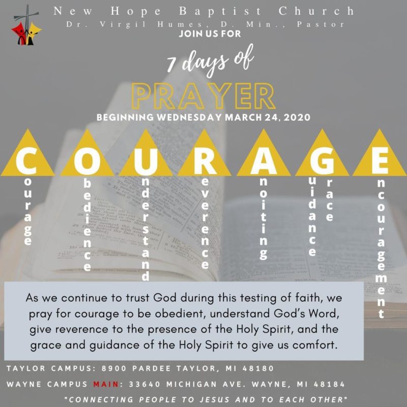 7 Days of Prayer – NEW HOPE BAPTIST CHURCH